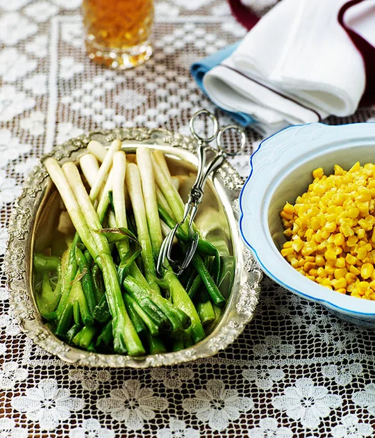 how to cook green onions on the stove