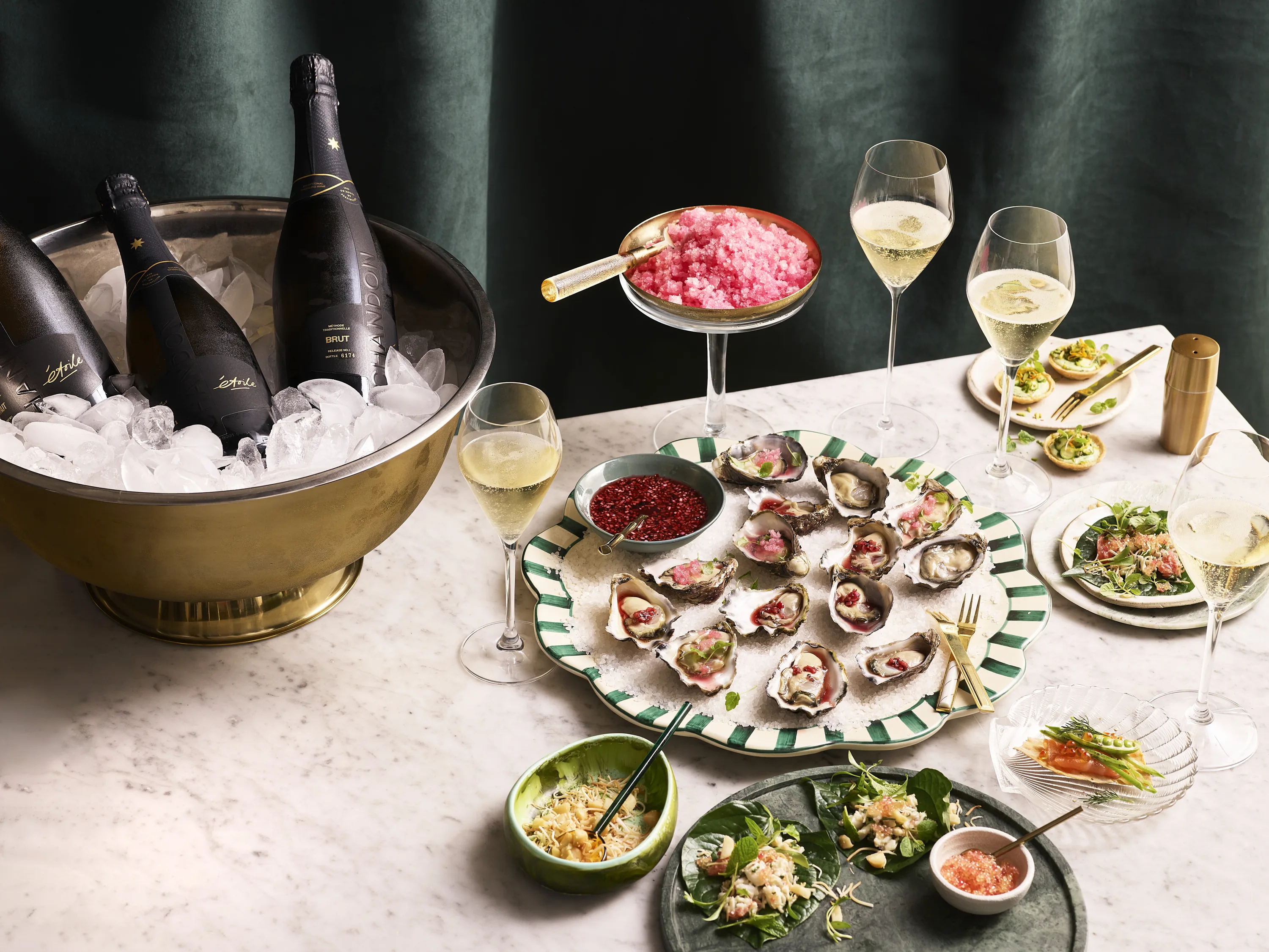 Chandon Étoile with oysters the Australian way - Gourmet Traveller