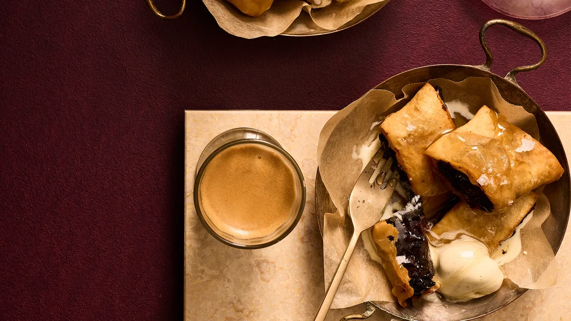 Fried date pastries - Gourmet Traveller