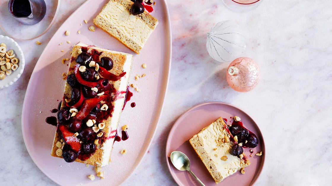 Christmas parfait recipe with agrodolce cherries - Gourmet Traveller