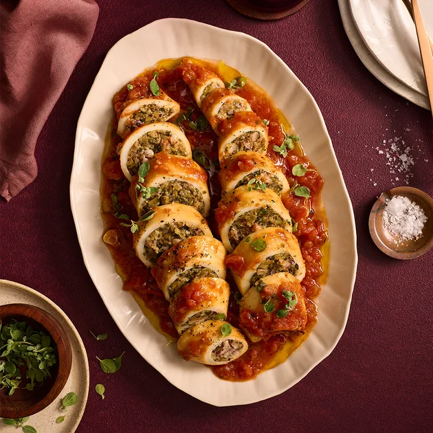 Stuffed squid - Gourmet Traveller