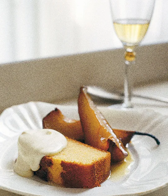 Neil Perry: Olive oil and sauternes cake with roast pears | Gourmet ...