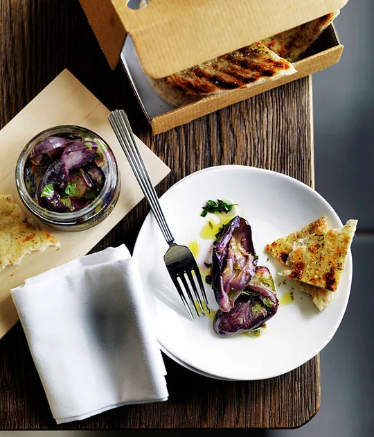 Apollo pickled eggplant | Gourmet Traveller