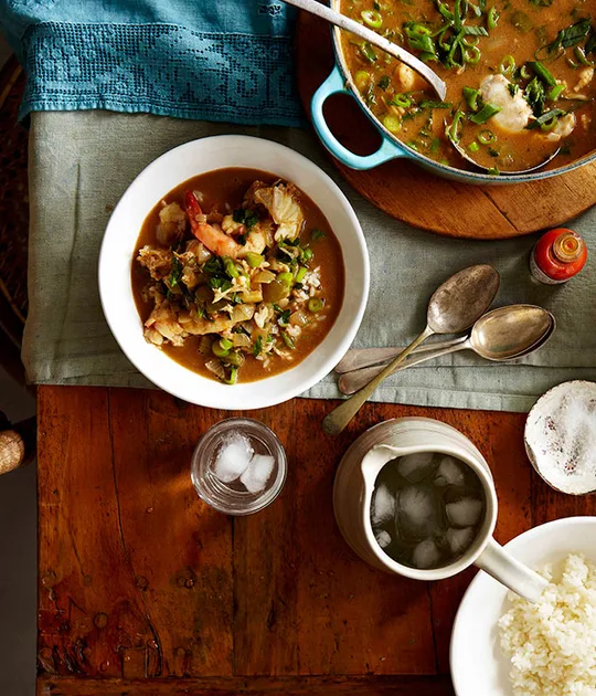 Seafood recipes, Boo’s shrimp and crab gumbo recipe | Gourmet Traveller