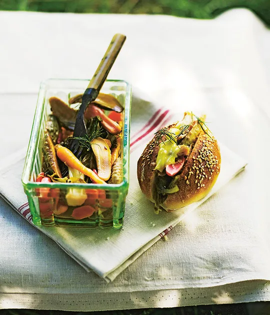 Confit Rabbit and Pickled Vegetable Sandwiches Recipe