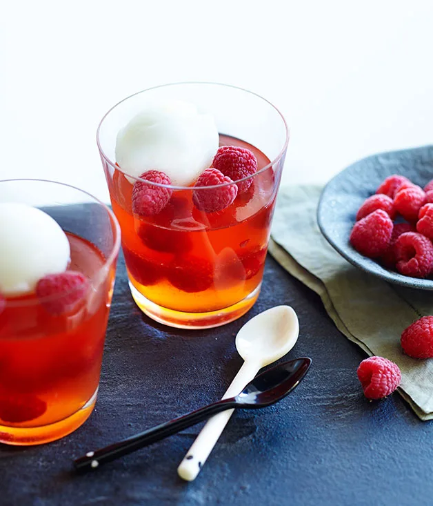 Aperol Jelly with Prosecco Sorbetto Recipe