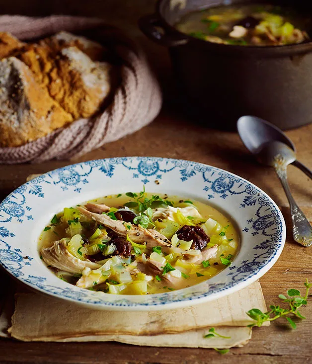 Cock-a-leekie recipe | Gourmet Traveller