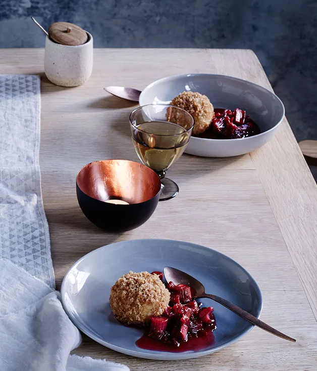 Rhubarb Dumplings Recipe by Brigitte Hafner