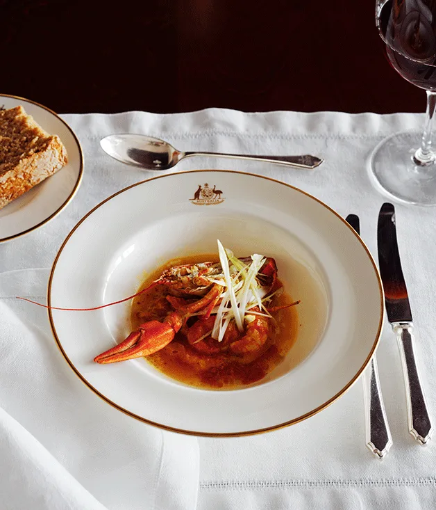 Steamed egg, yabby and chilli recipe | Gourmet Traveller