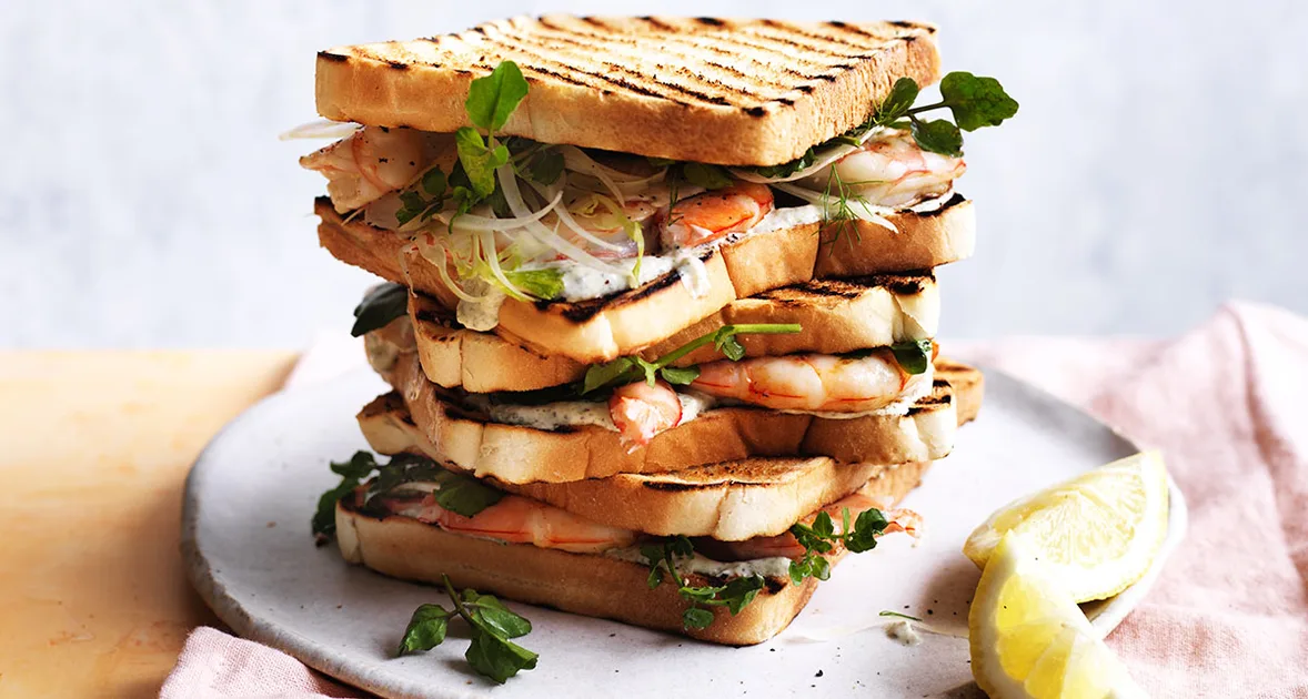 Charred Prawn Sandwich with Fennel and Lime Recipe