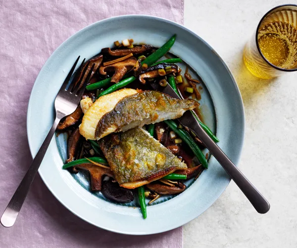 Pan-Fried John Dory with Mushrooms and Ginger Recipe
