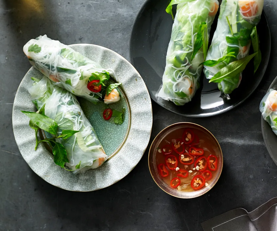 Vietnamese rice paper rolls recipe | Gourmet Traveller
