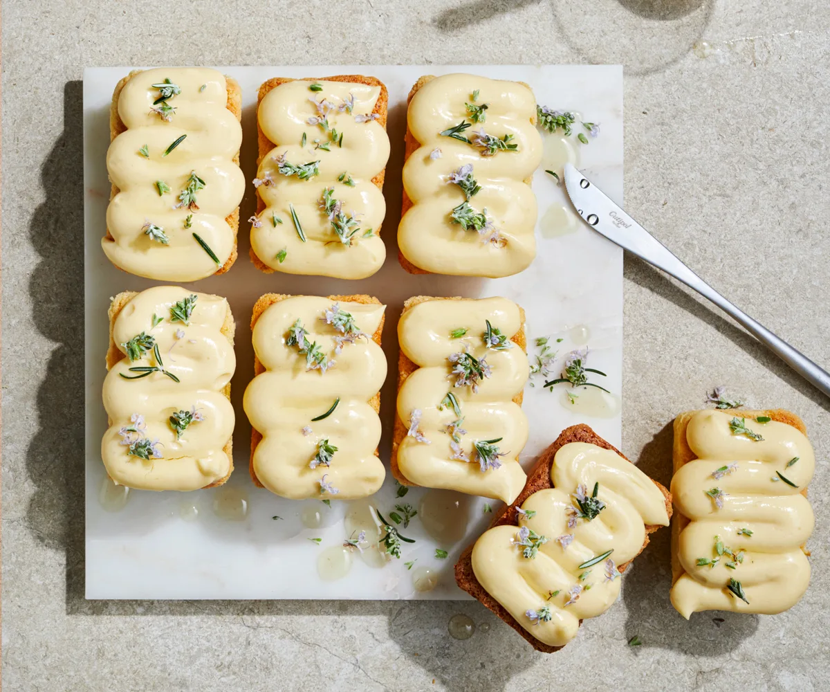 Rosemary Syrup Cake Recipe With Mead Cream