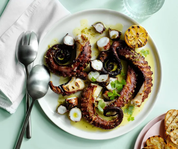 greek style grilled octopus