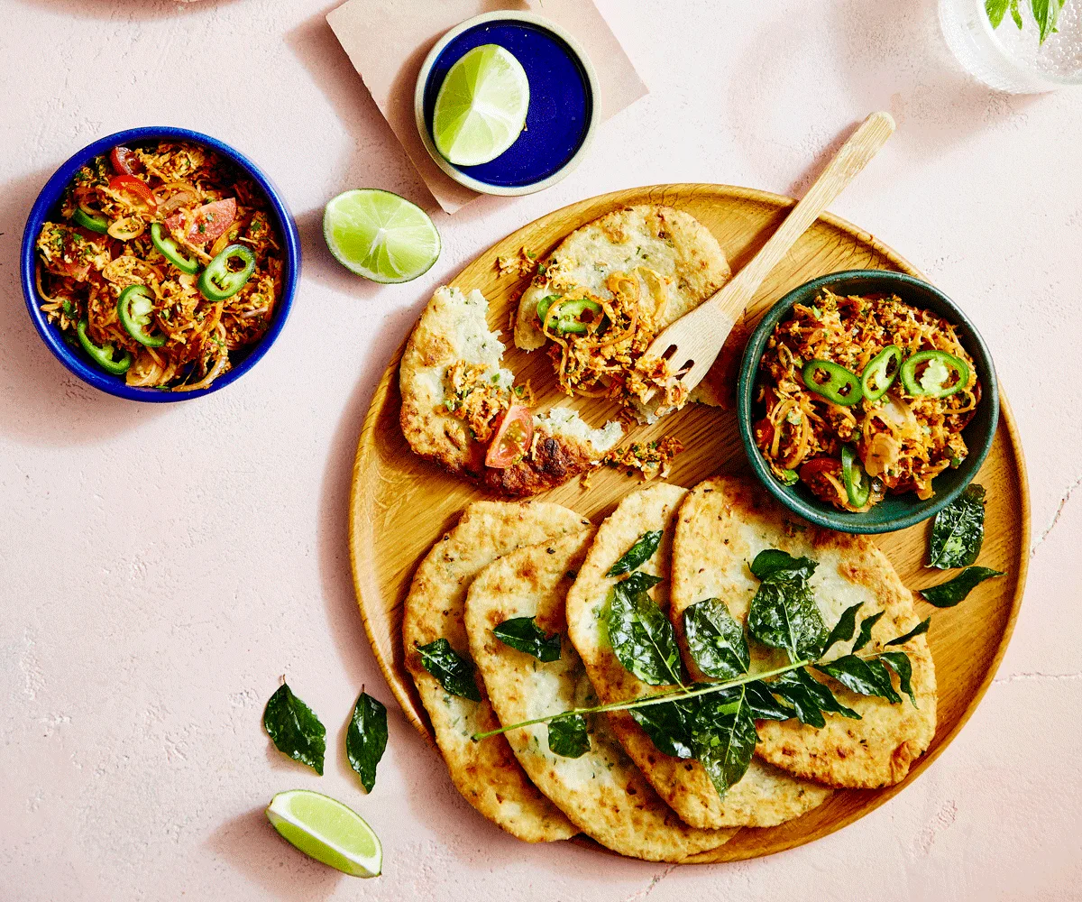 Pol sambol and roti recipe | Gourmet Traveller