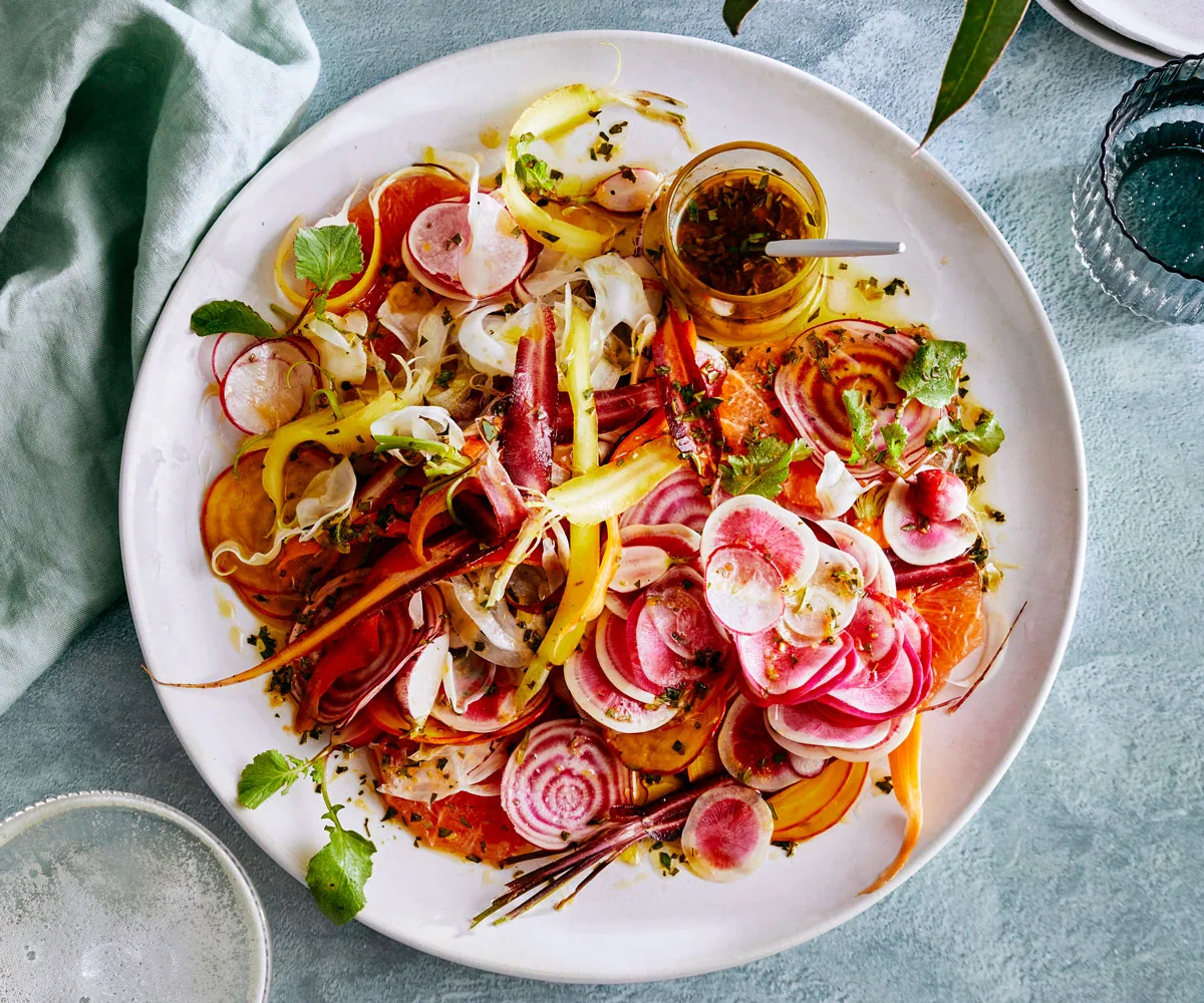 Baby Vegetable Slaw With Grapefruit and Tarragon Recipe