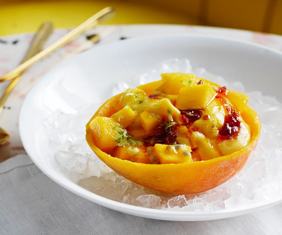 Pilot's mango cup dessert recipe | Gourmet Traveller