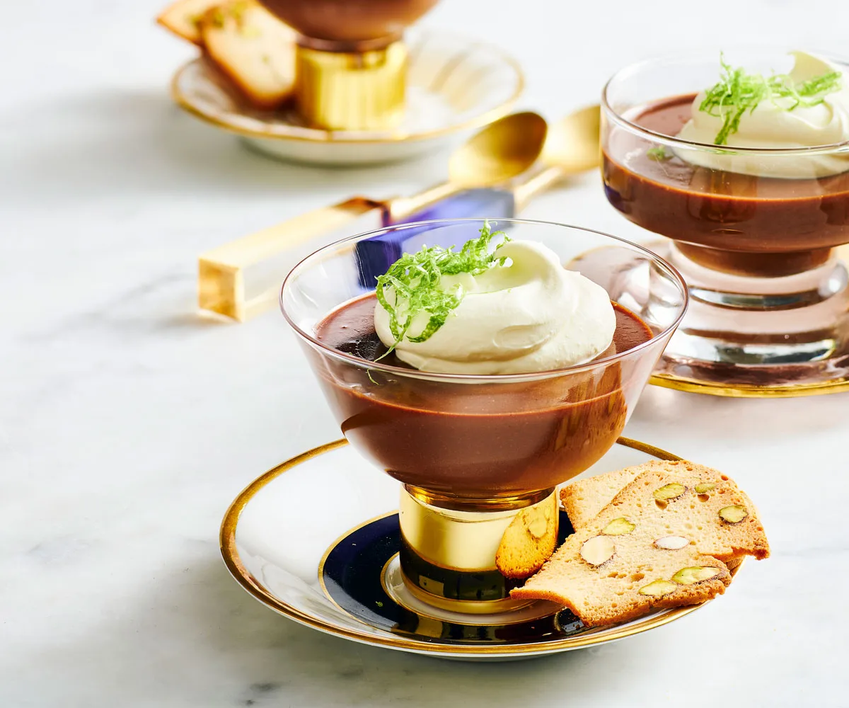 Double chocolate and chilli pots recipe | Gourmet Traveller