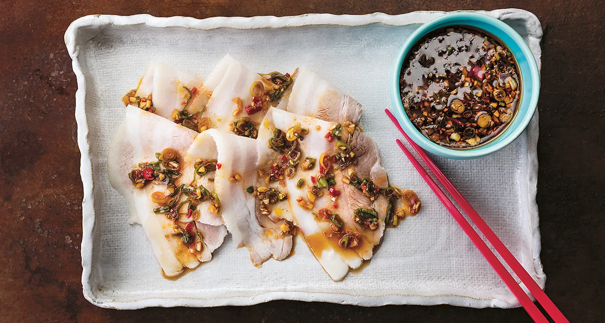 Sichuan sliced pork with garlic and chilli sauce recipe by Tony Tan ...