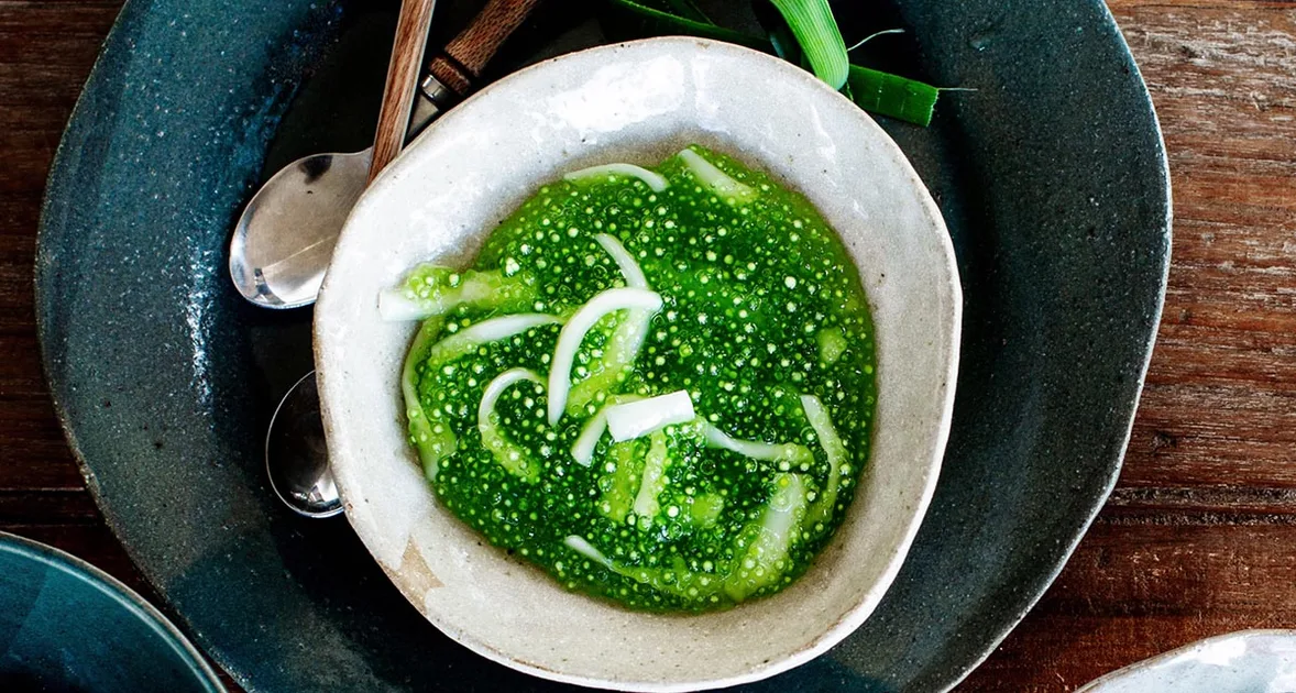 Pandan, Tapioca and Young Coconut Pudding Recipe