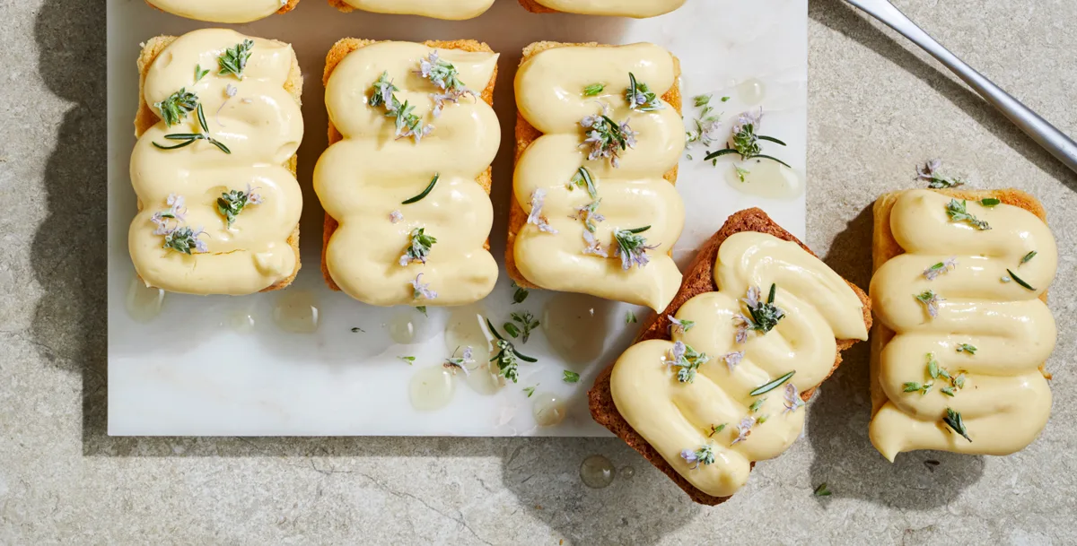 Rosemary Syrup Cake Recipe With Mead Cream