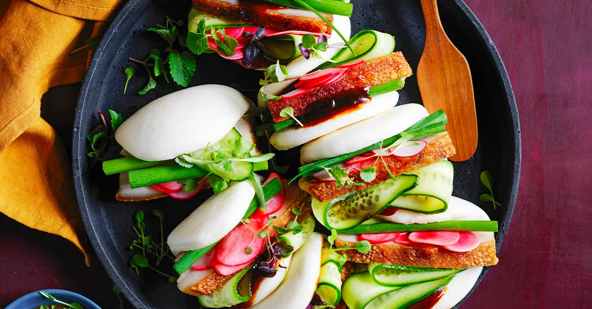 Filipino pork belly bao buns | Gourmet Traveller