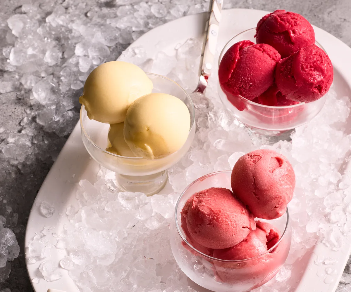 How to Make Sorbet: Peach, Plum and Strawberry
