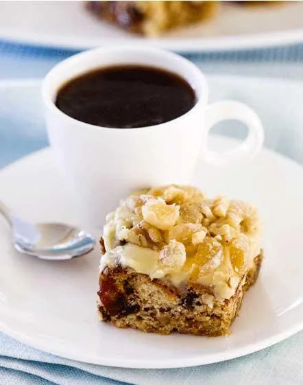 Walnut, Date and Ginger Slice