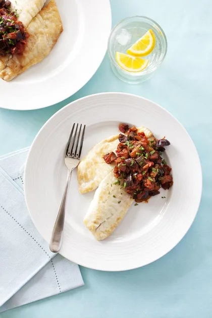 Fish with caponata
