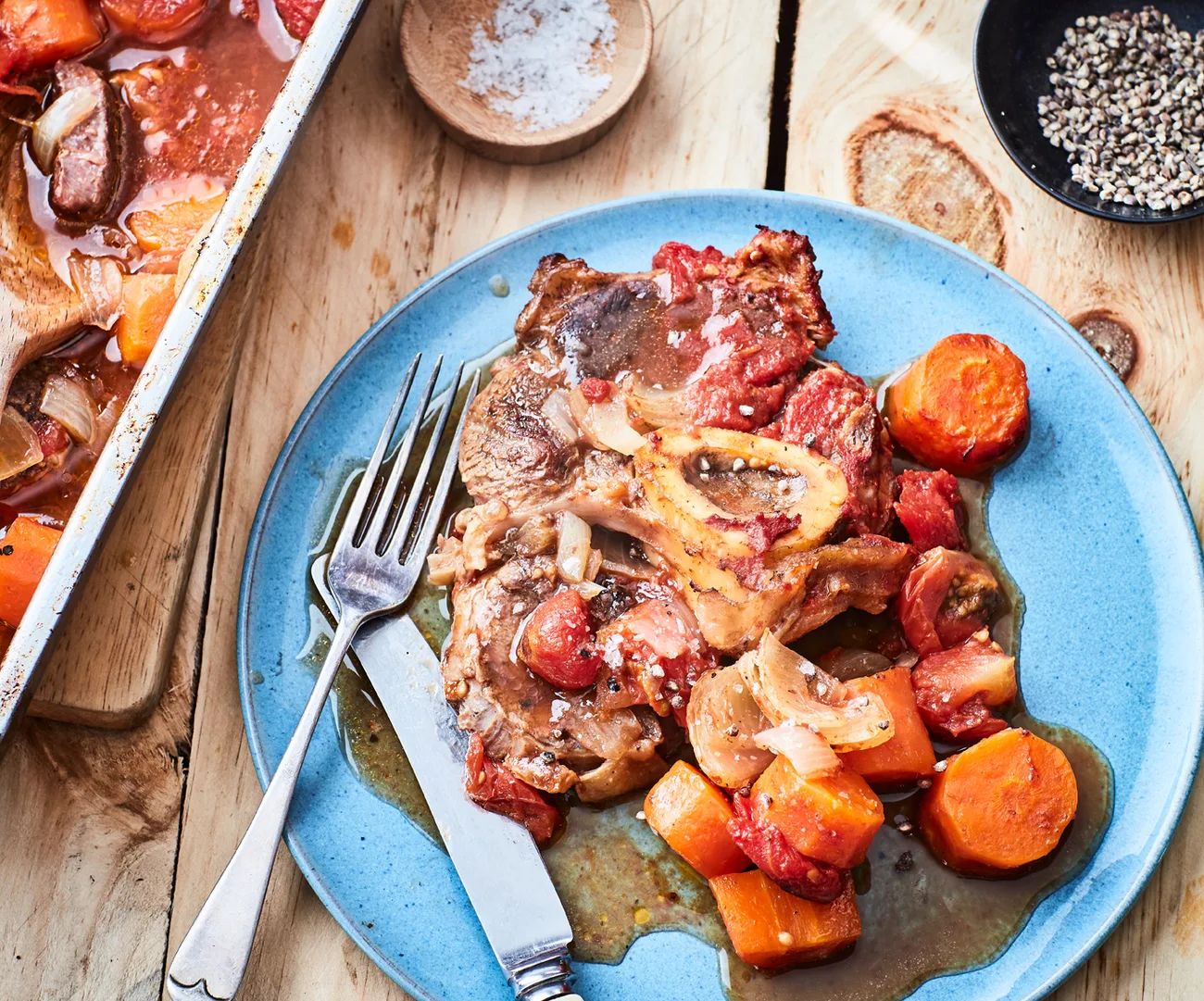 Slow-braised beef shin