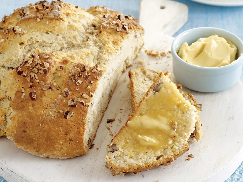 Banana and pecan damper with maple butter recipe