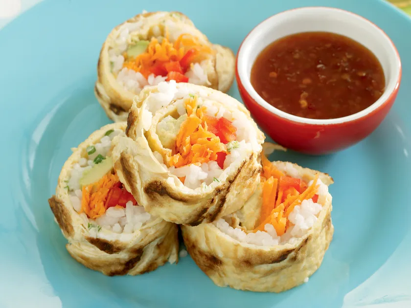 Vegetable omelette wraps
