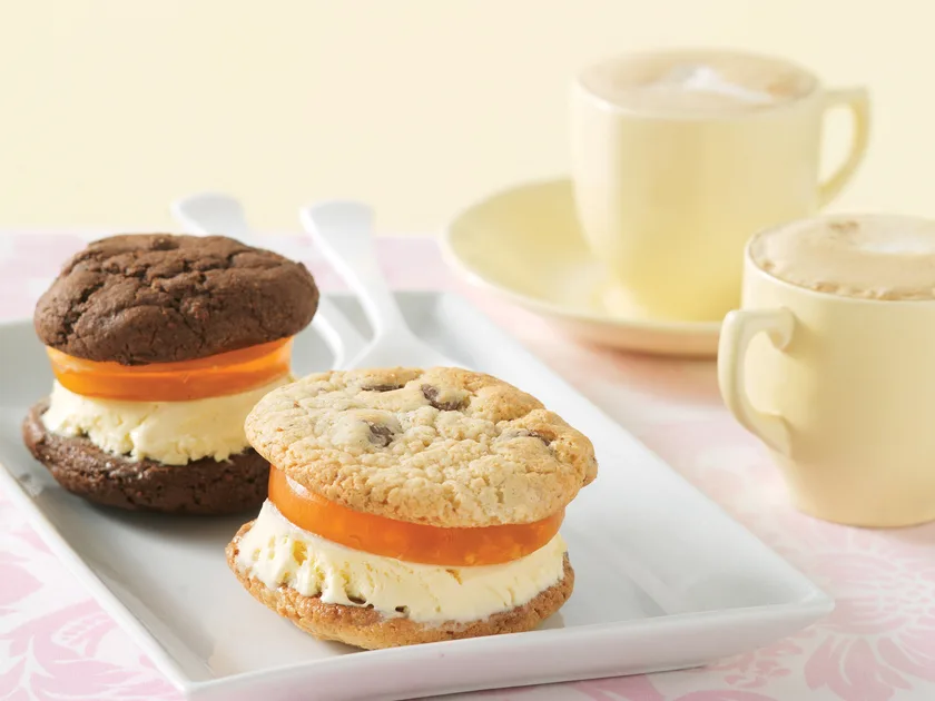 Jaffa ice-cream sandwiches