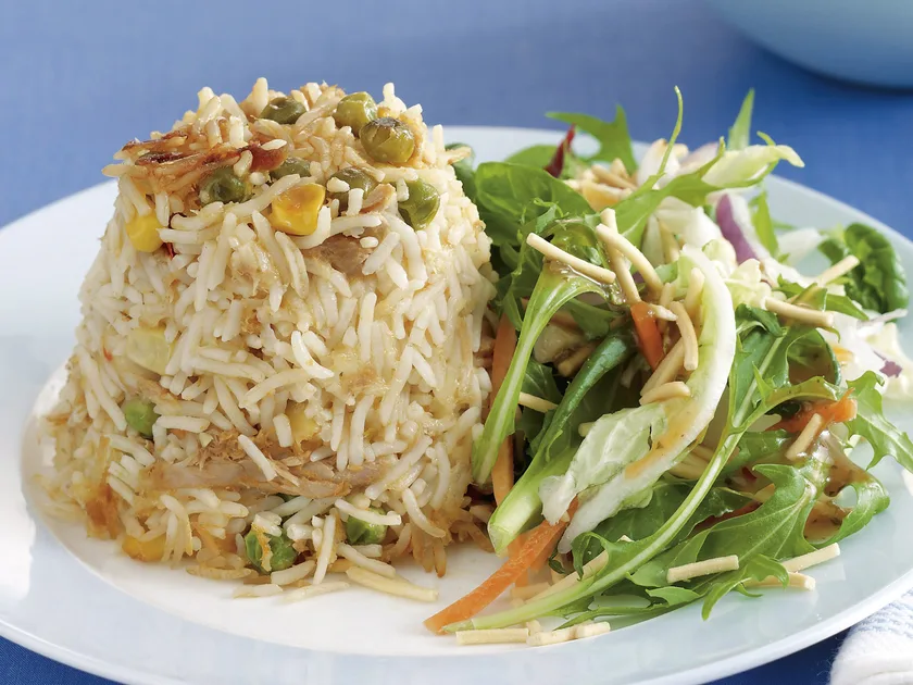 Curried rice timbale
