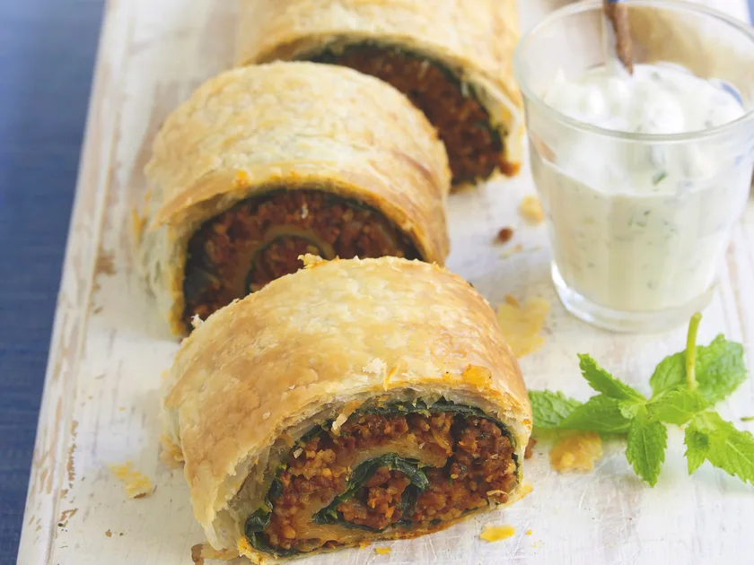 Moroccan beef scroll