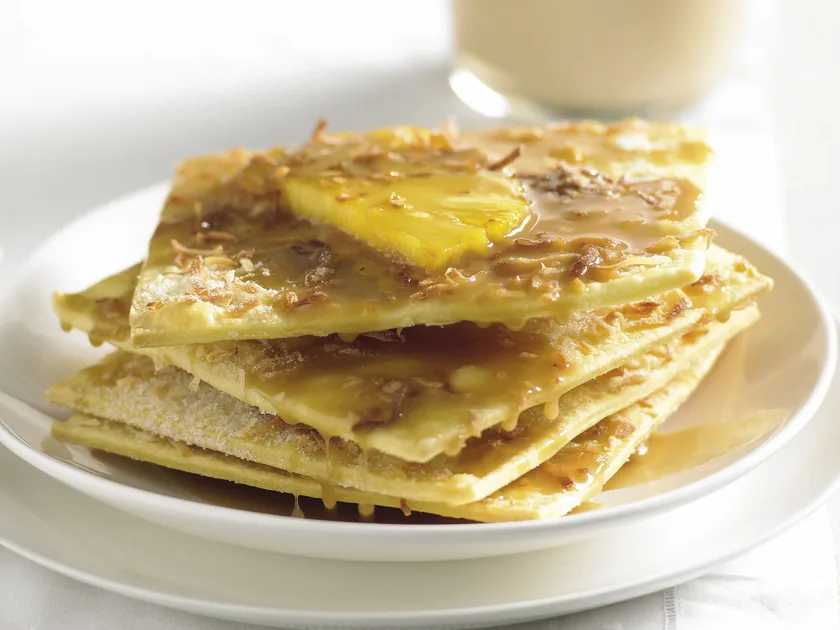 Layered pineapple shortcake