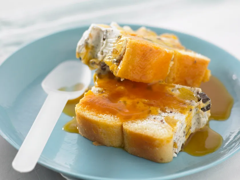 Apricot and hazelnut sponge log