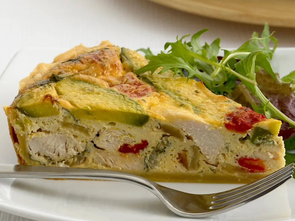 how to make chicken and avocado quiche