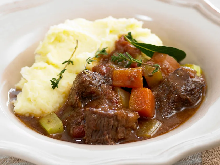 Beef and red wine casserole