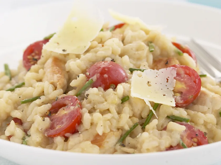 Chicken, lemon and tomato risotto