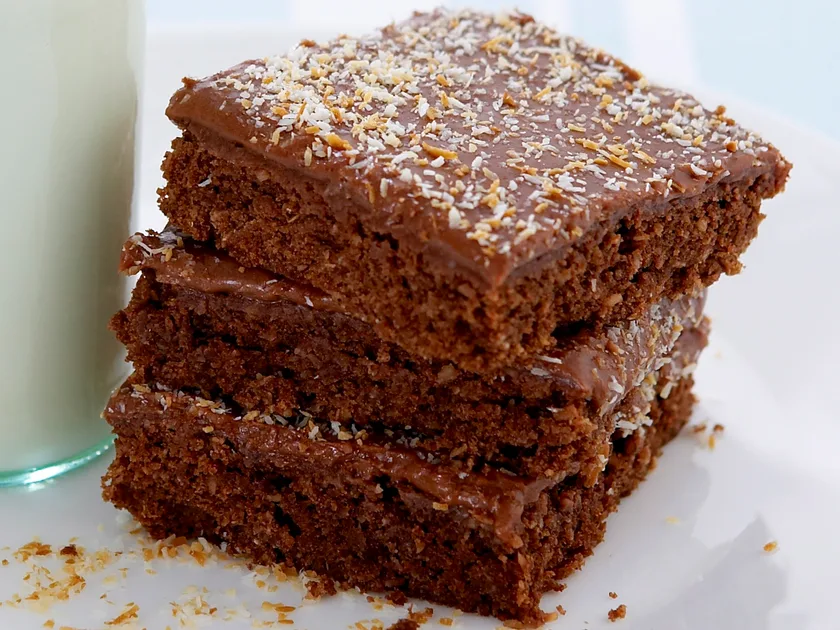 Easy chocolate coconut slice recipe