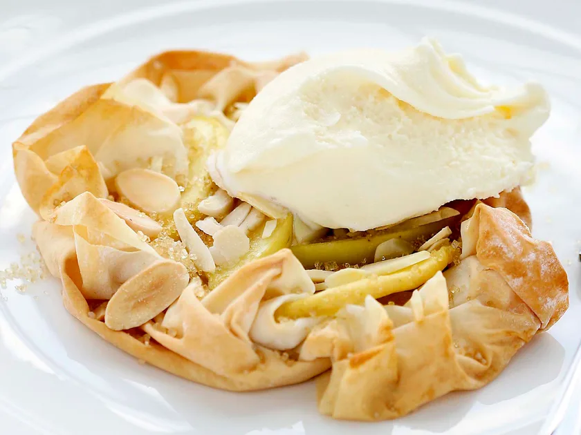 Apple and filo tarts