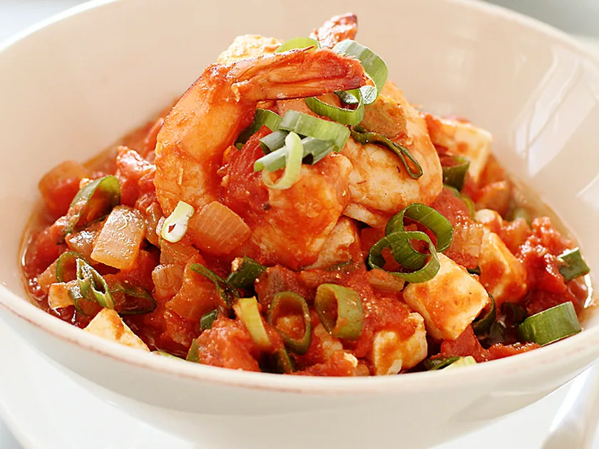 Tomato prawns