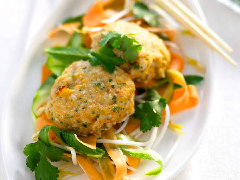 Asian fish and rice patties