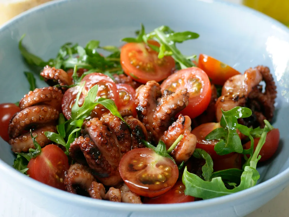 how to cook baby octopus for salad