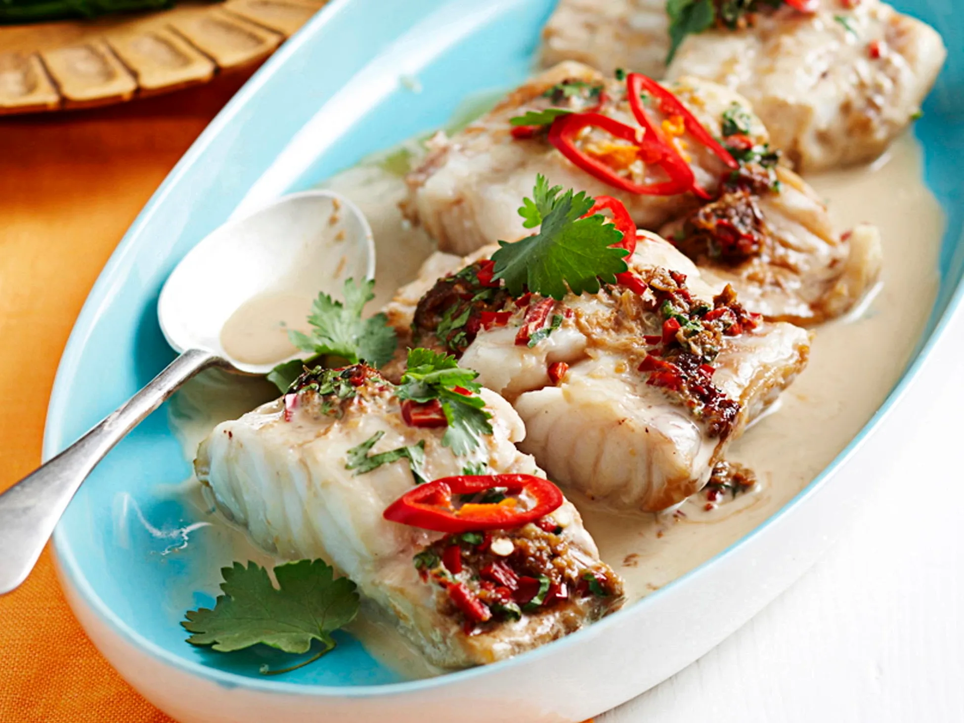 Thai-style fish with coconut sauce