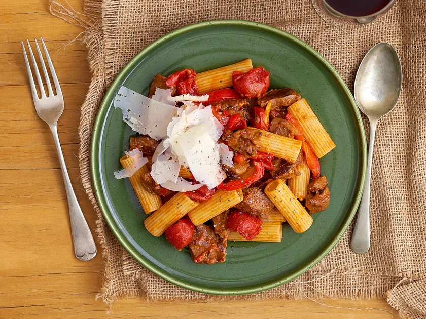 Lamb ragu with rigatoni