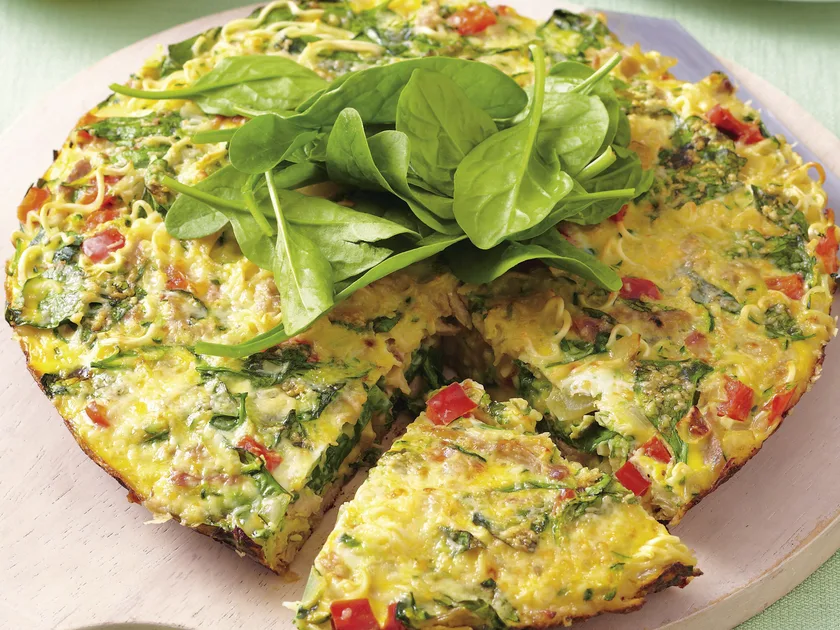 Pork noodle cake