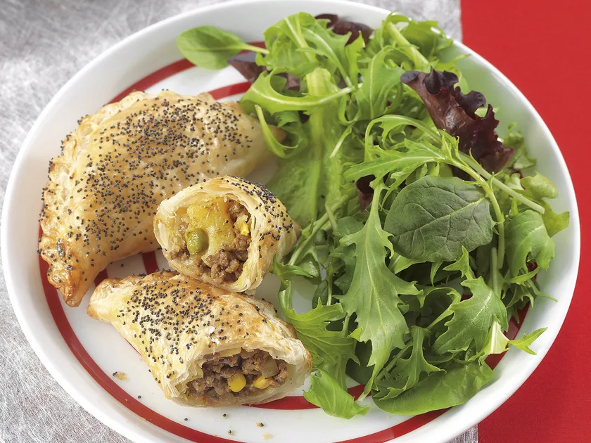 Curry puffs with mango chutney recipe