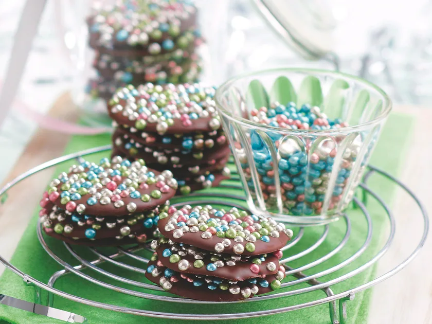 Sparkly choc buttons